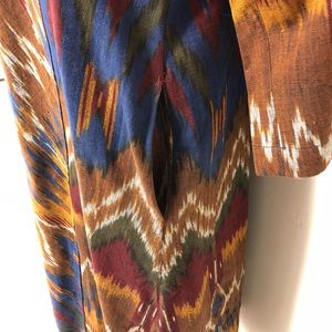 No Brand | Dresses | Custom Lagenlook Kaftan Robe Dress Aztec Print ...